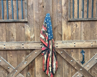 Wooden Draped American Flag Large Wall Art Customizable Options ...