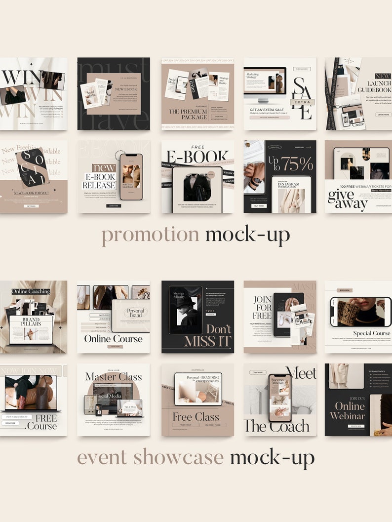 Instagram Template Canva Mock Up. Mockup for Coaches. Canva - Etsy