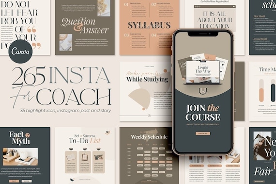 Instagram Template Canva. Instagram for Education Tutor. Canva | Etsy