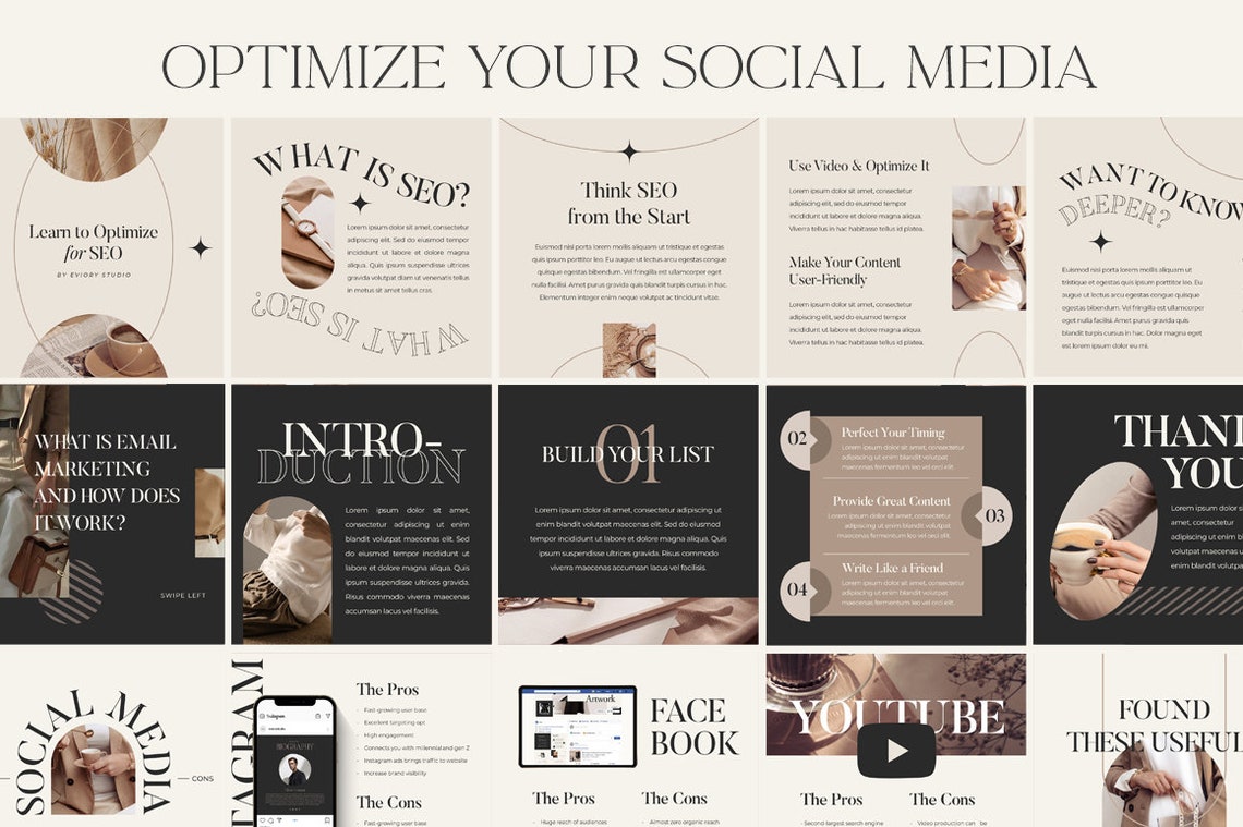 CANVA Instagram Carousel Social Media Branding Coach. Canva - Etsy