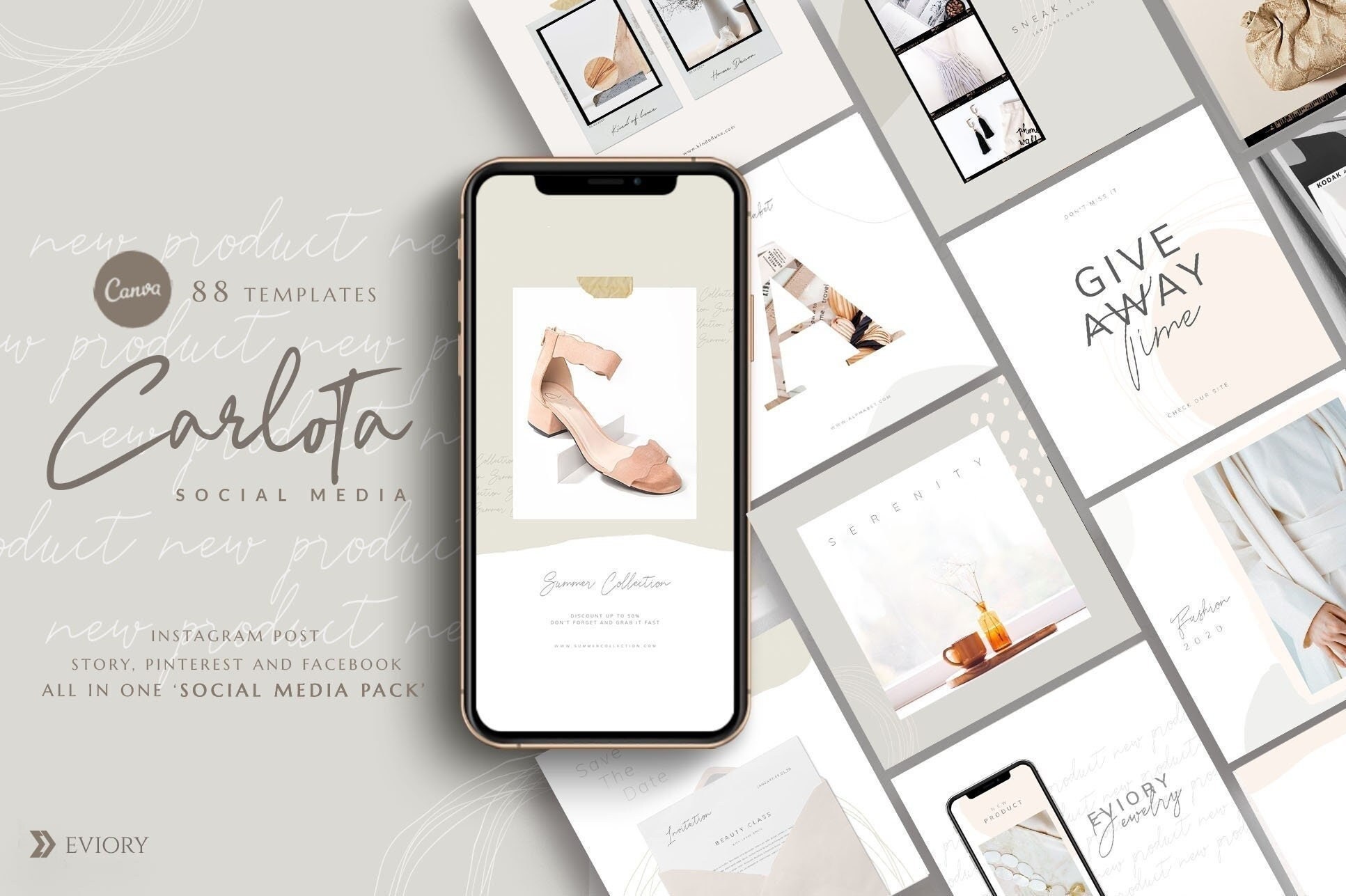 Canva social media pack. Instagram template. Facebook | Etsy