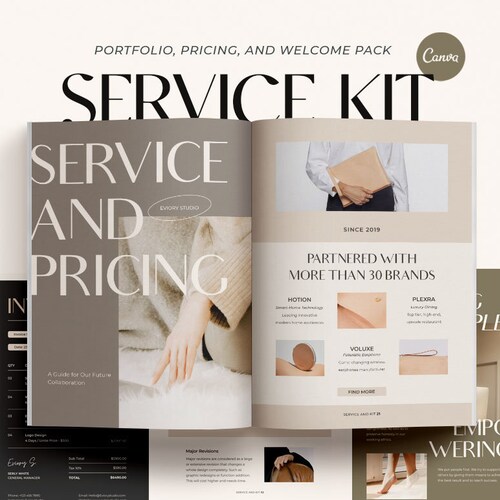 Service and Pricing Kit. Welcome Kit Proposal Template. - Etsy