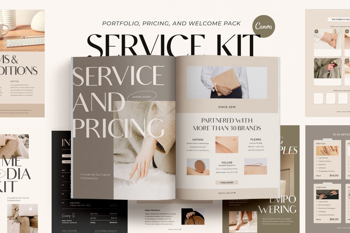 Service and Pricing Kit. Welcome Kit Proposal Template. | Etsy