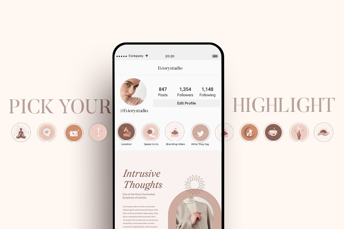 Wellness and Mental Health Coach Instagram Highlight Covers. | Etsy