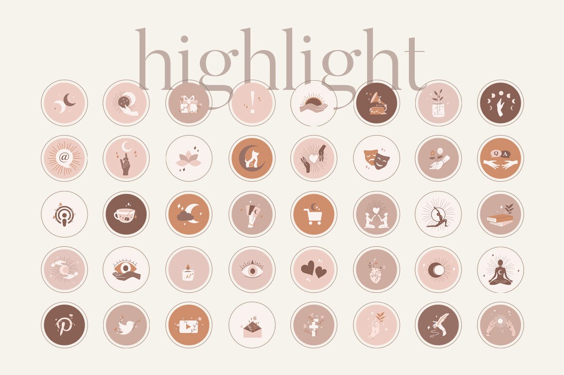 Wellness and Mental Health Coach Instagram Highlight Covers. Canva ...