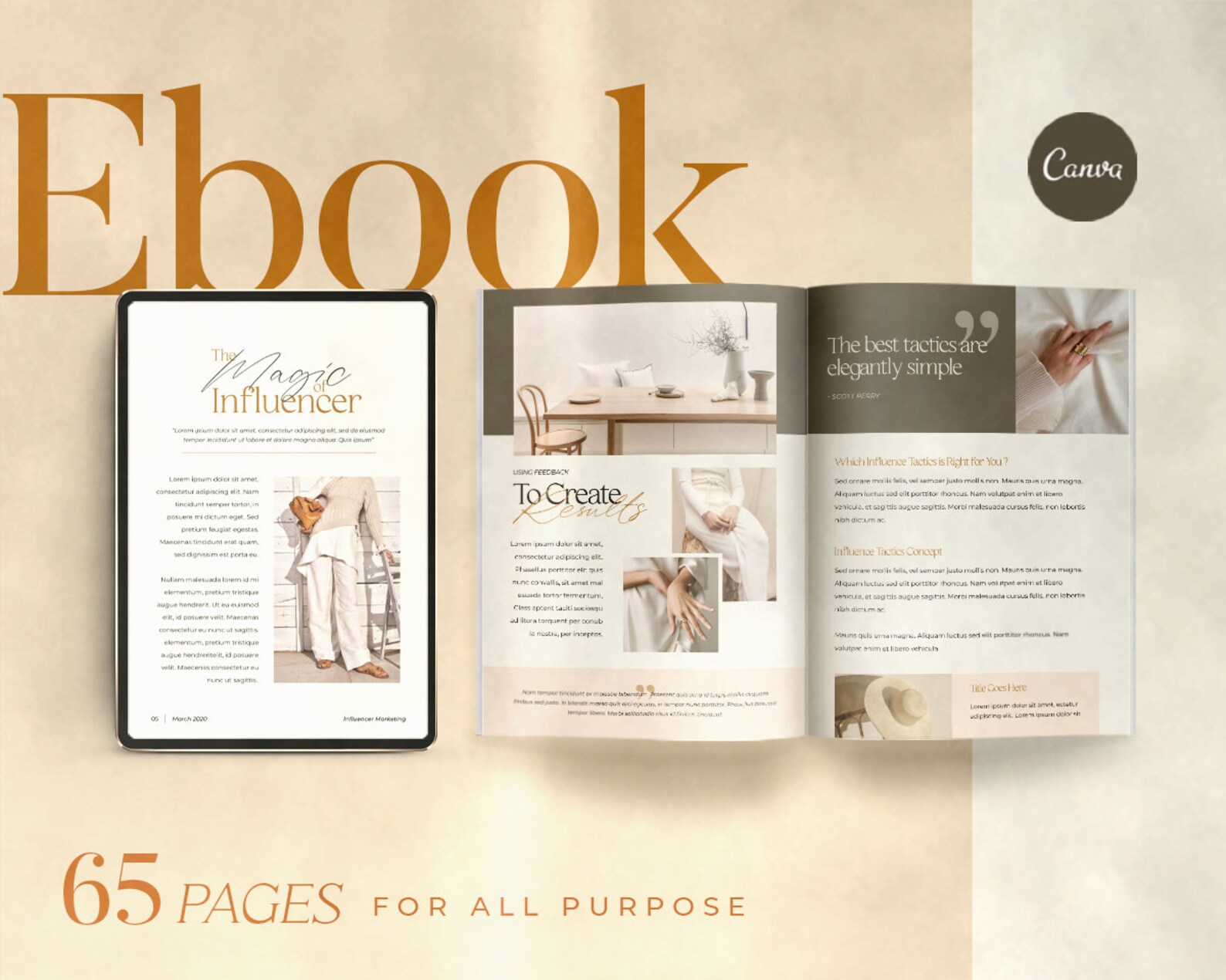 65 E-book Canva. Webinar Guideline. Resource Book. Online - Etsy