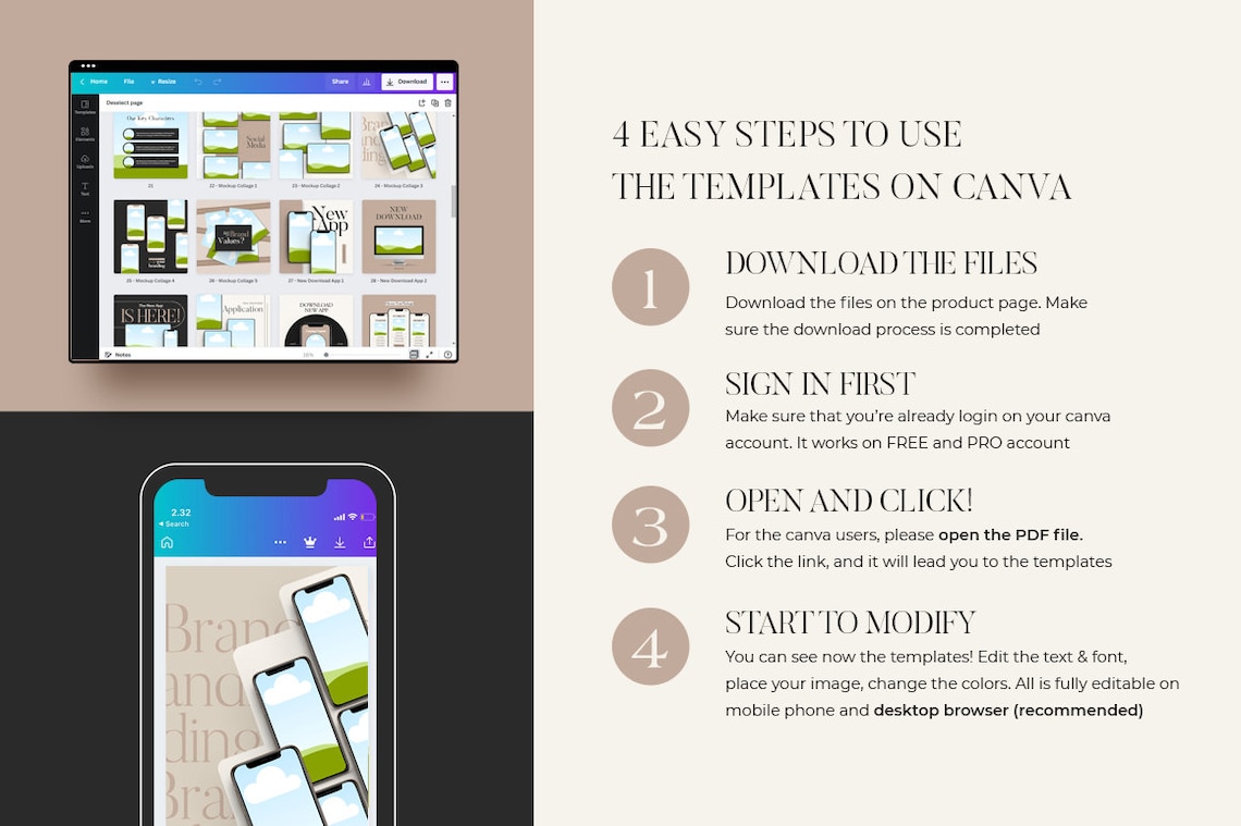 Instagram Template Canva Mock Up. Mockup for Coaches. Canva - Etsy