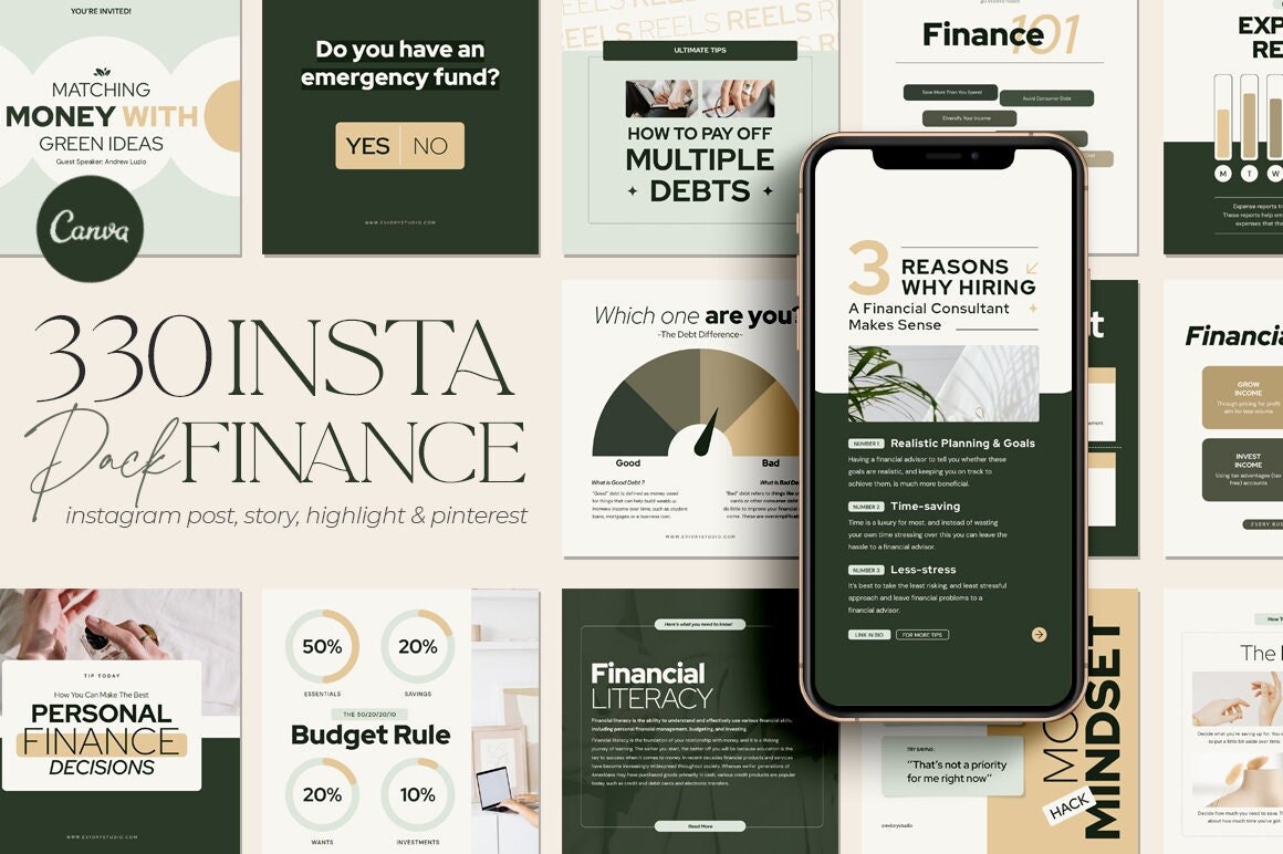 Instagram Post Template Finance - Etsy