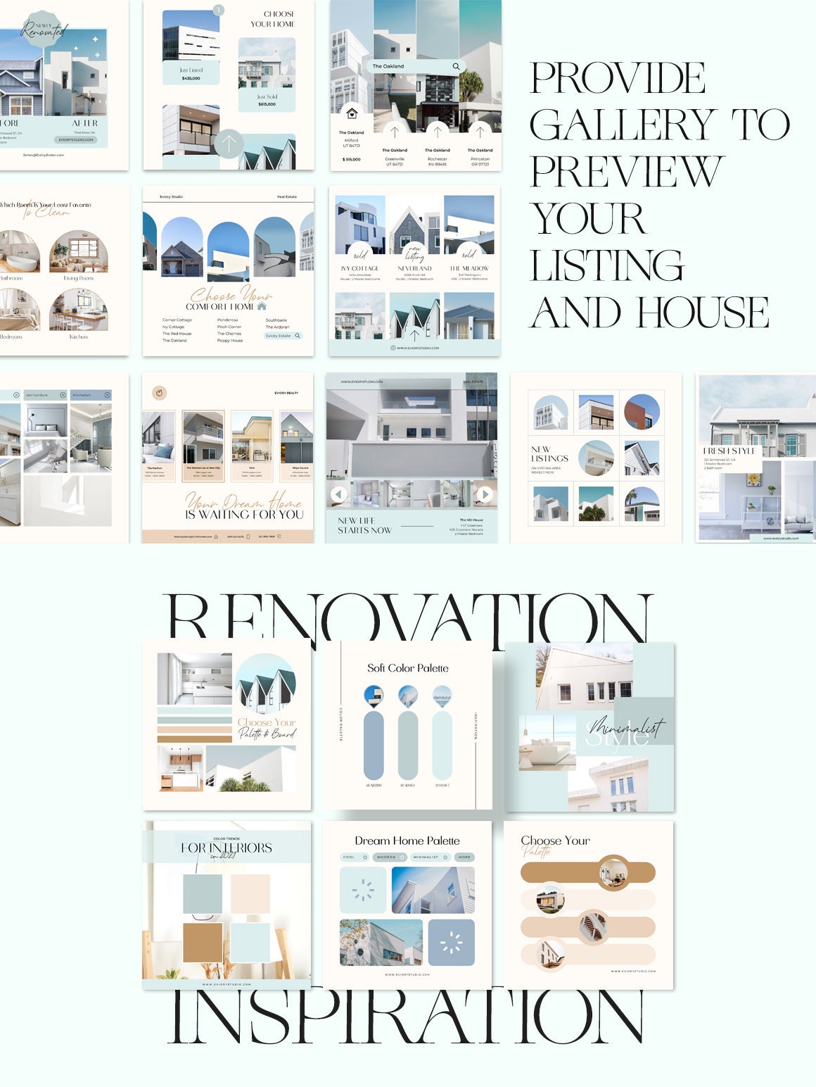 Housing and Real Estate Agent Template. CANVA Instagram - Etsy