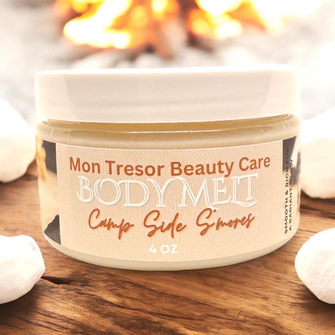 Camp Side S'mores Body Melt: Natural Hydrating Body Butter (4 Oz) - Etsy