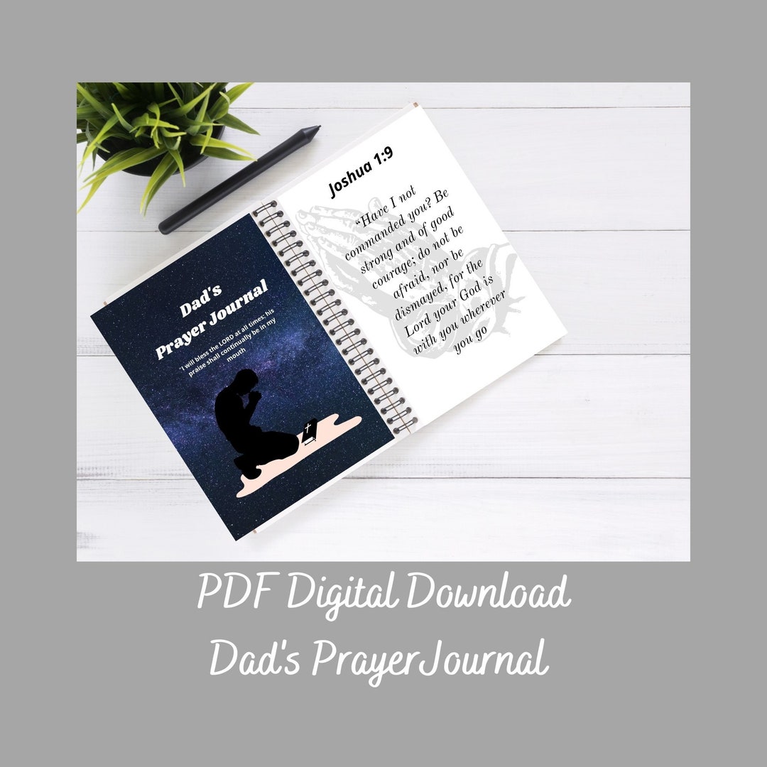 Dads Prayer Printable Journal Pages Daily Writing Bible Notes for Men ...