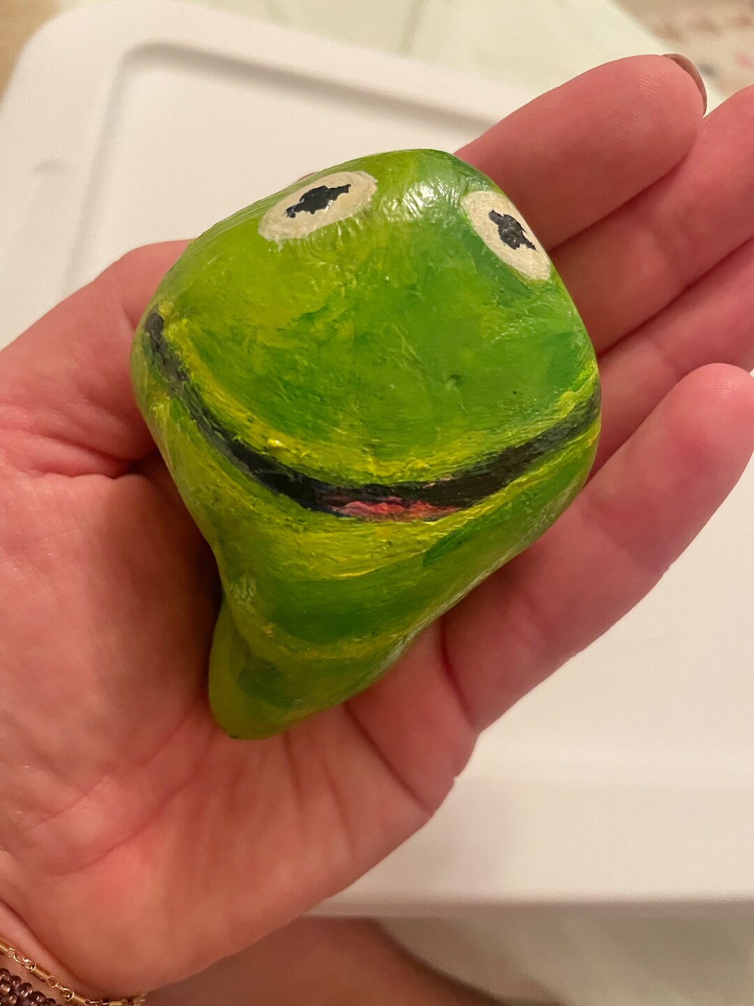 Kermit the Frog Hand Painted Rock - Etsy