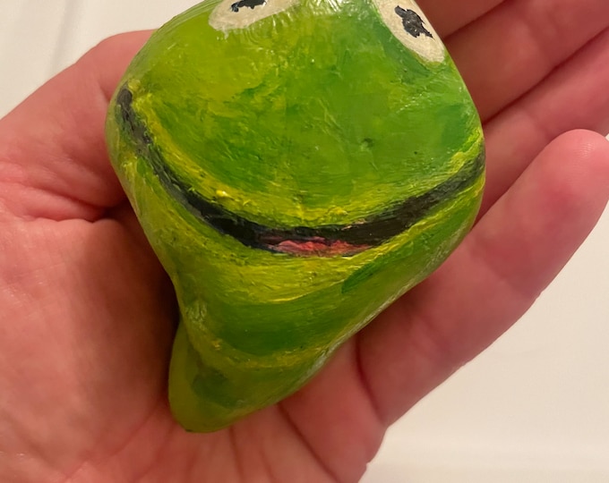 Kermit the Frog Hand Painted Rock - Etsy