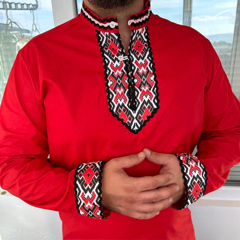 Bulgaria Folk Men Shirt - Etsy UK