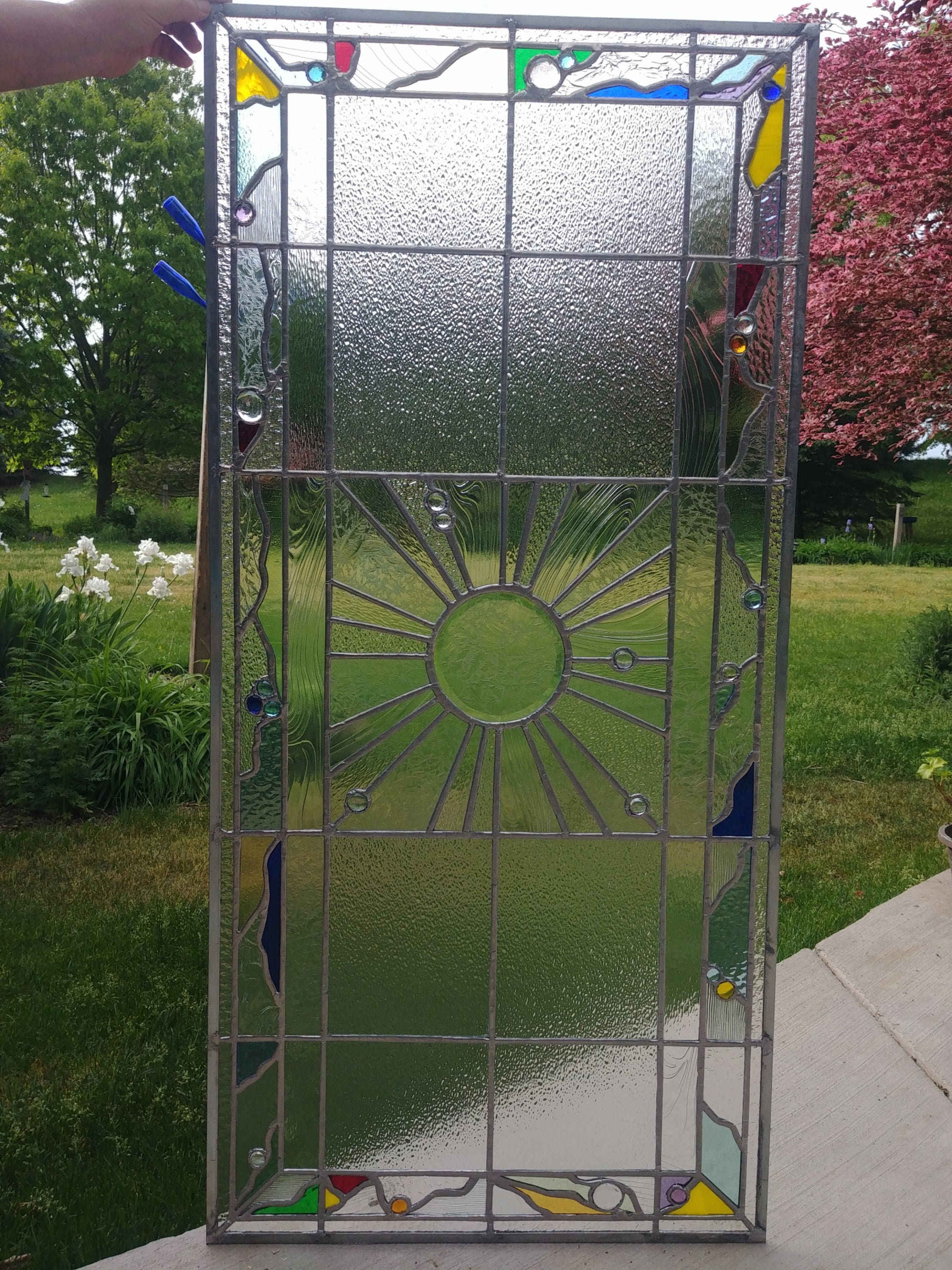 Reserved Custom Made Stained Glass Window Insert - Etsy