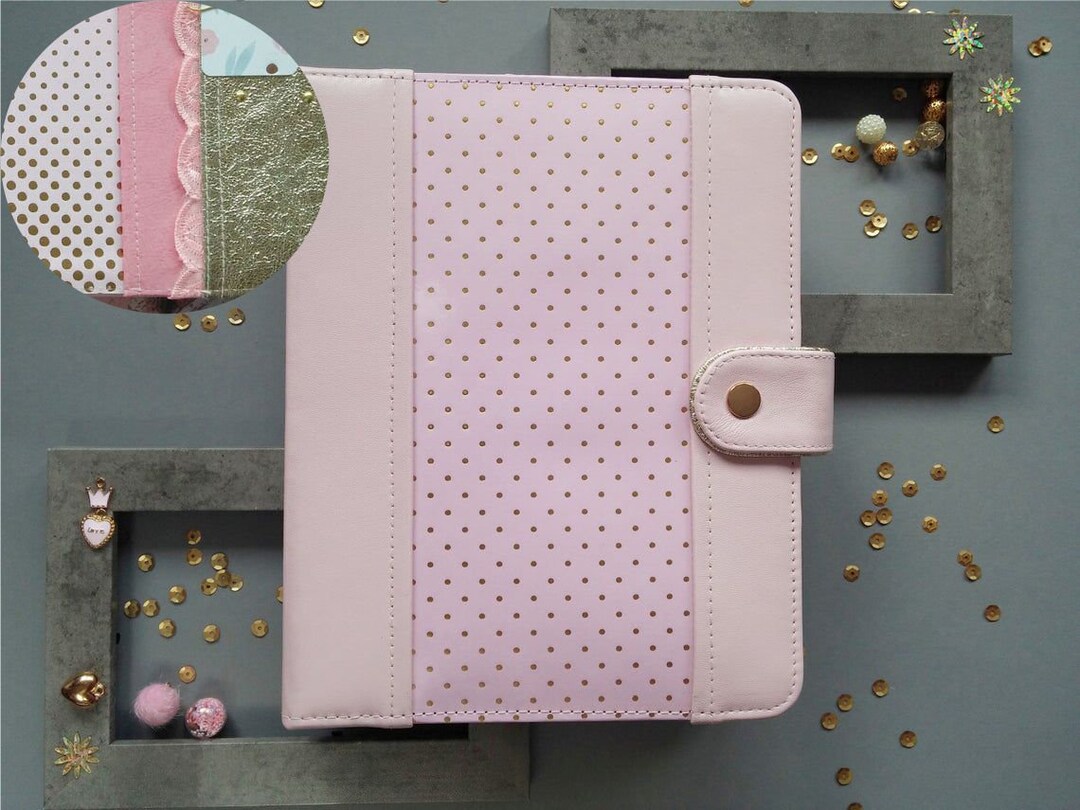 Pink Leather A5 Planner Binder: Personalized Organizer With Charm - Etsy