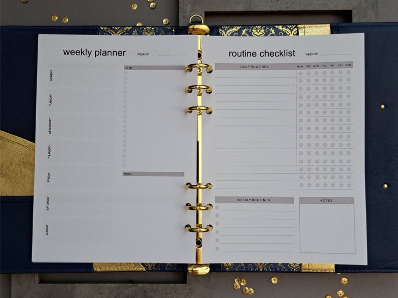 Blue A5 Planner Cover / A5 Planner Binder / Personalized - Etsy