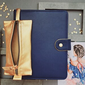 Blue A5 Planner Cover / A5 Planner Binder / Personalized Binder A5 ...