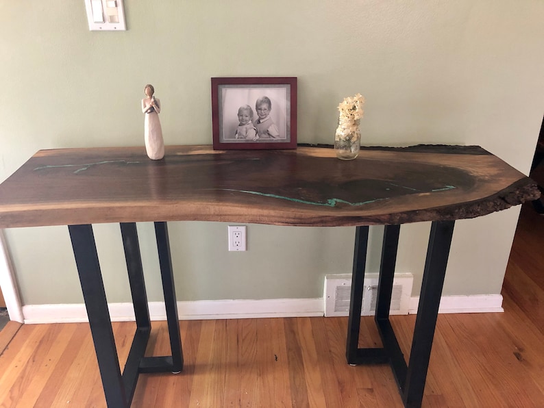 Live Edge Resin Filled Table - Etsy