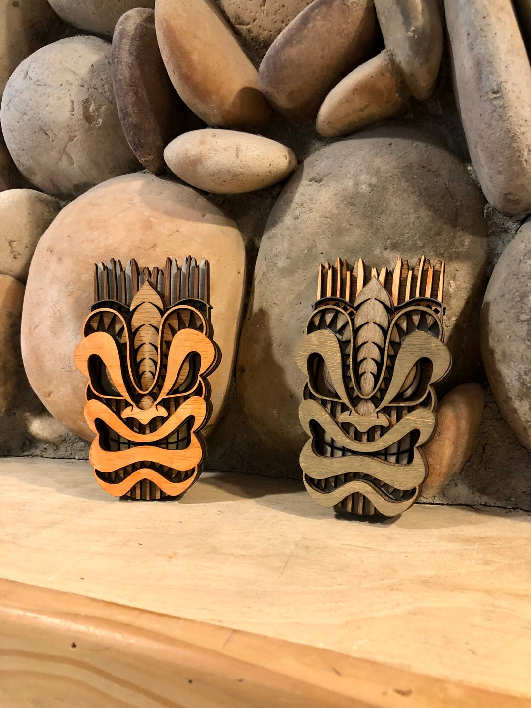 3D Tiki Head Magnets - Etsy
