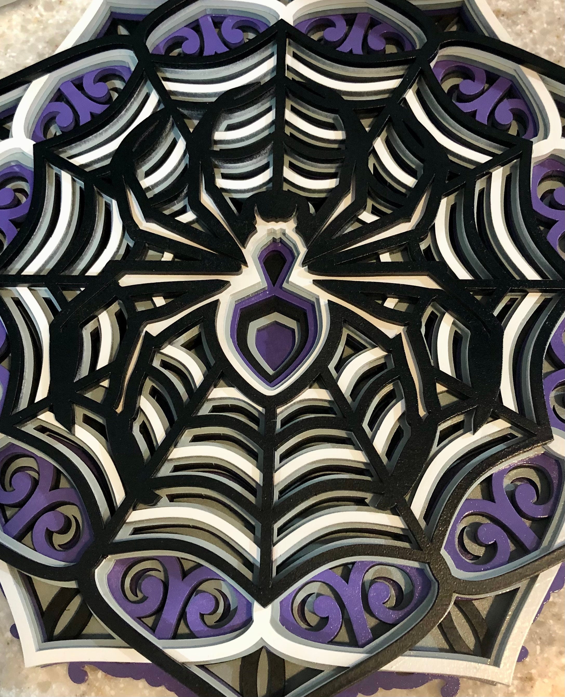 3D Spiderweb Mandala - Etsy