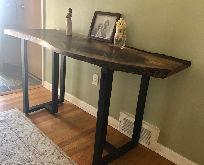 Live Edge Resin Filled Table - Etsy