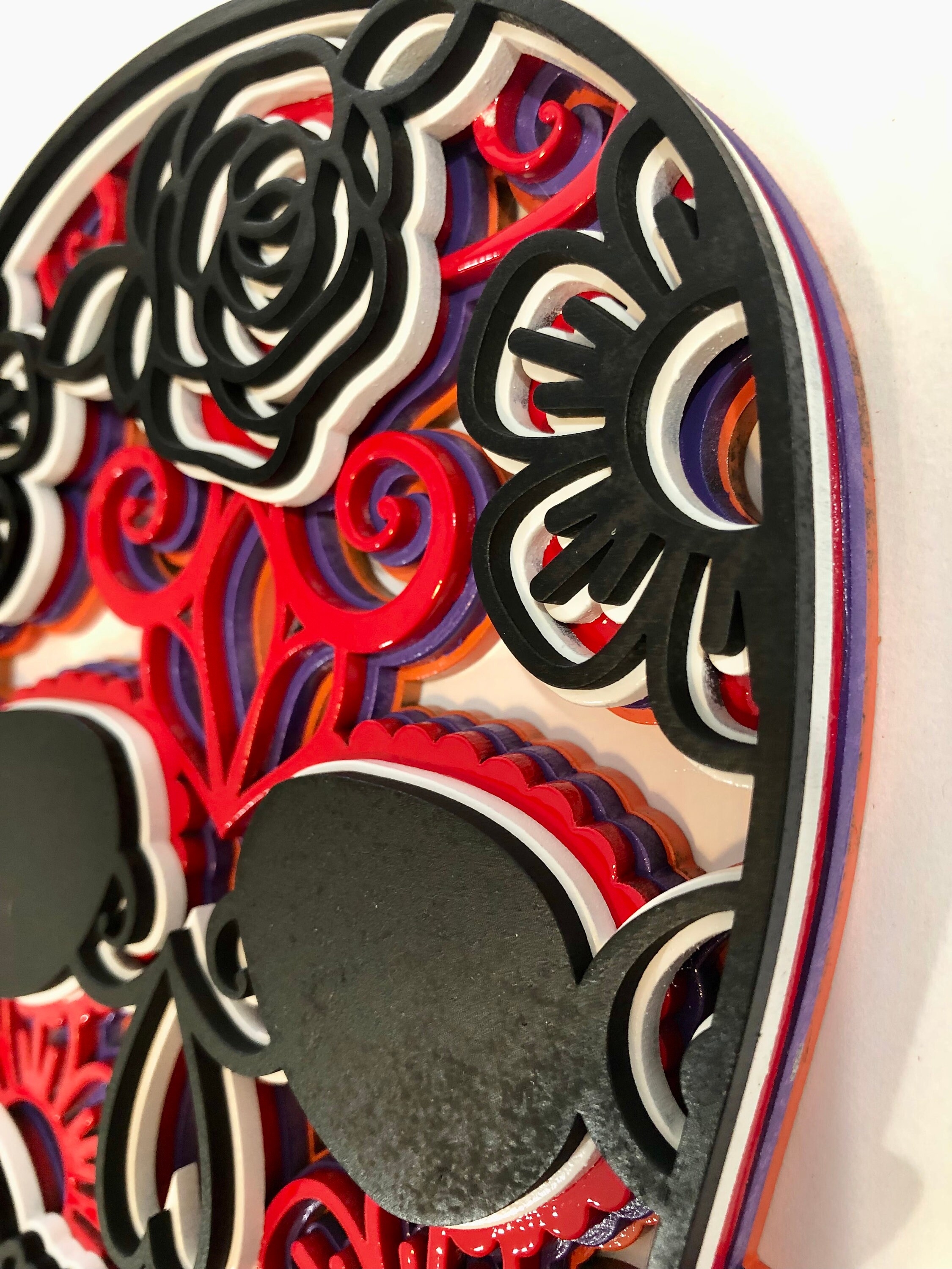 3D Sugar Skull Mandala Wall Art - Etsy