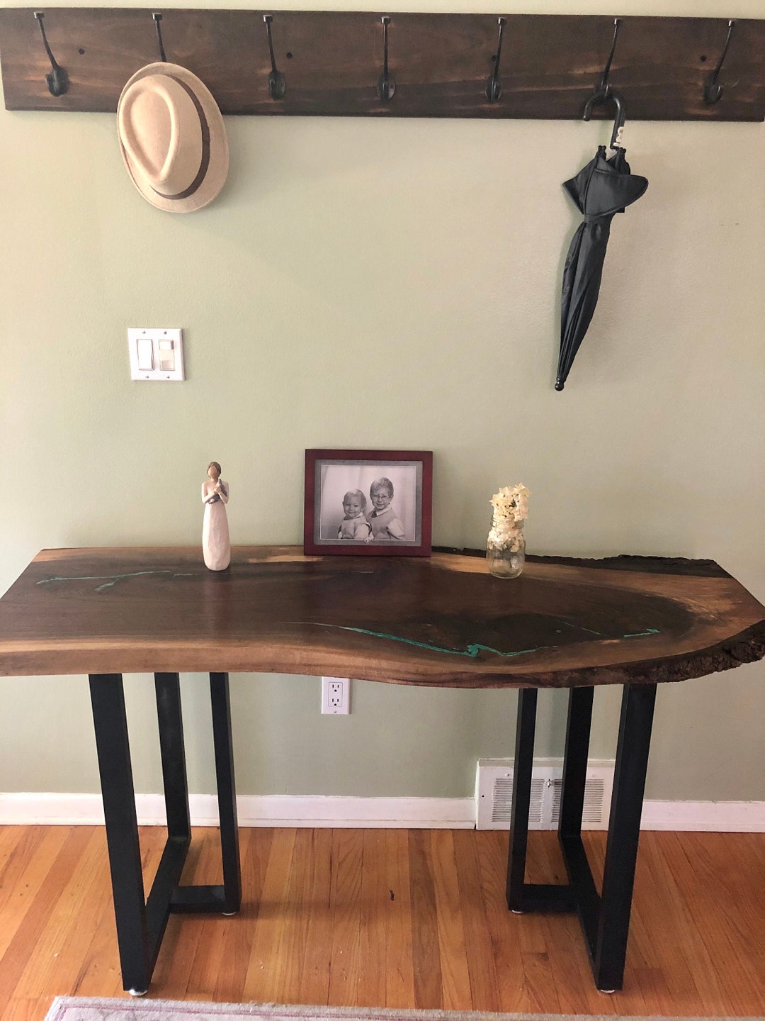 Live Edge Resin Filled Table - Etsy