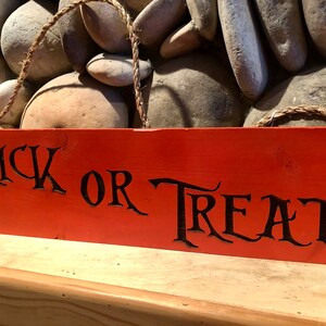 Halloween Signs Trick or Treat Orange Laser Engraved Decor - Etsy