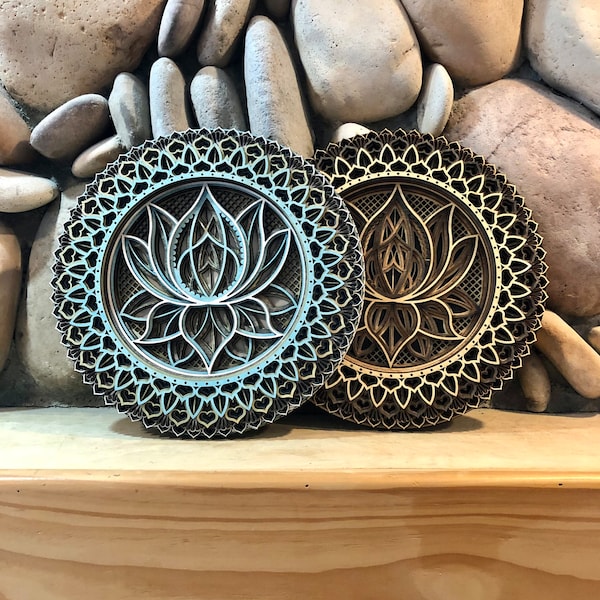 3d Wall Art 3d Printed Lotus Flower - Etsy