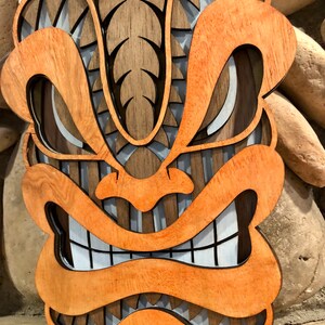 Layered Tiki Head Wall Art - Etsy