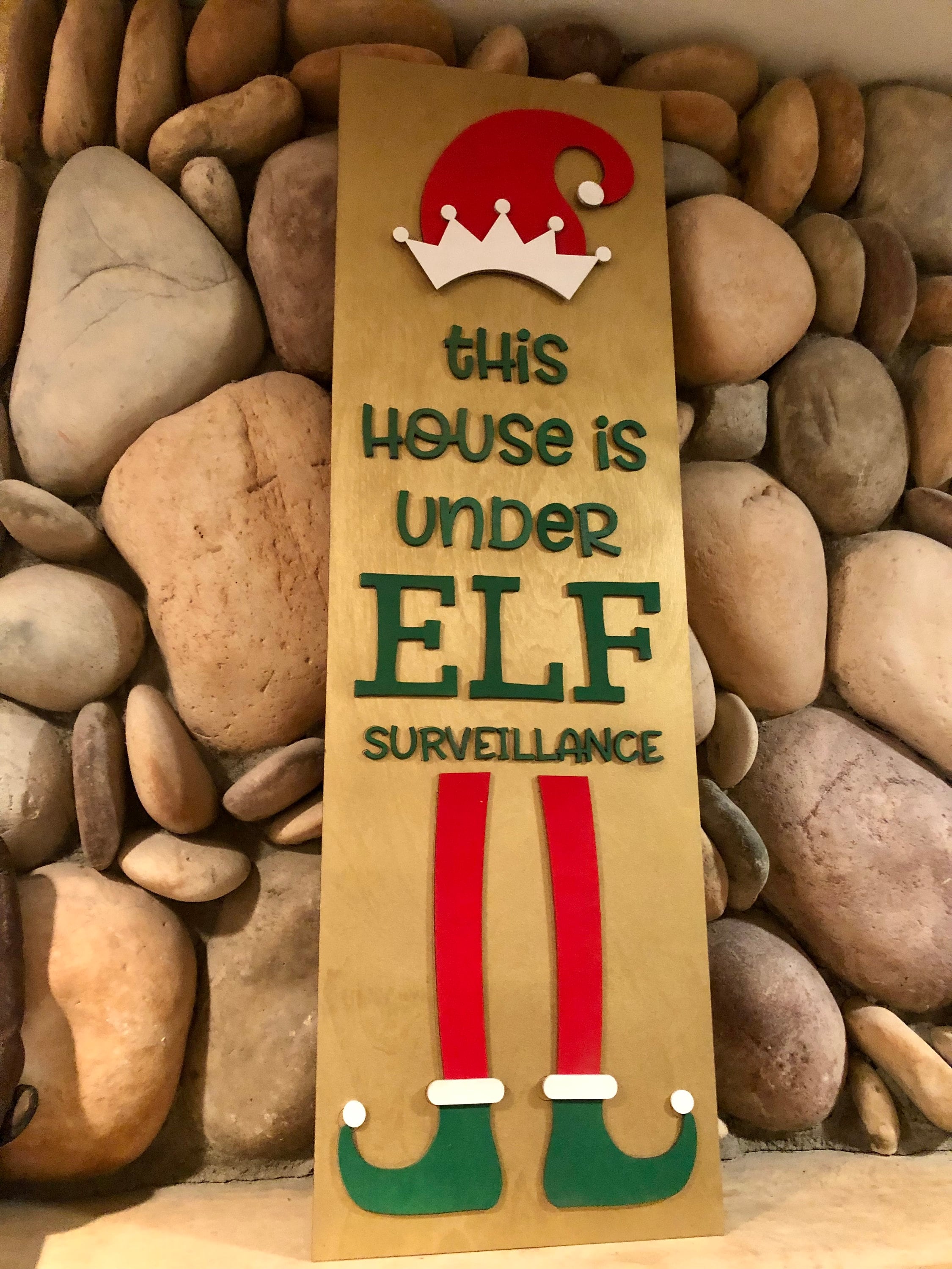 Elf Surveillance Sign Layered Christmas Sign - Etsy