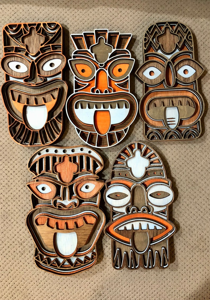 Layered Tiki Wall Art - Etsy