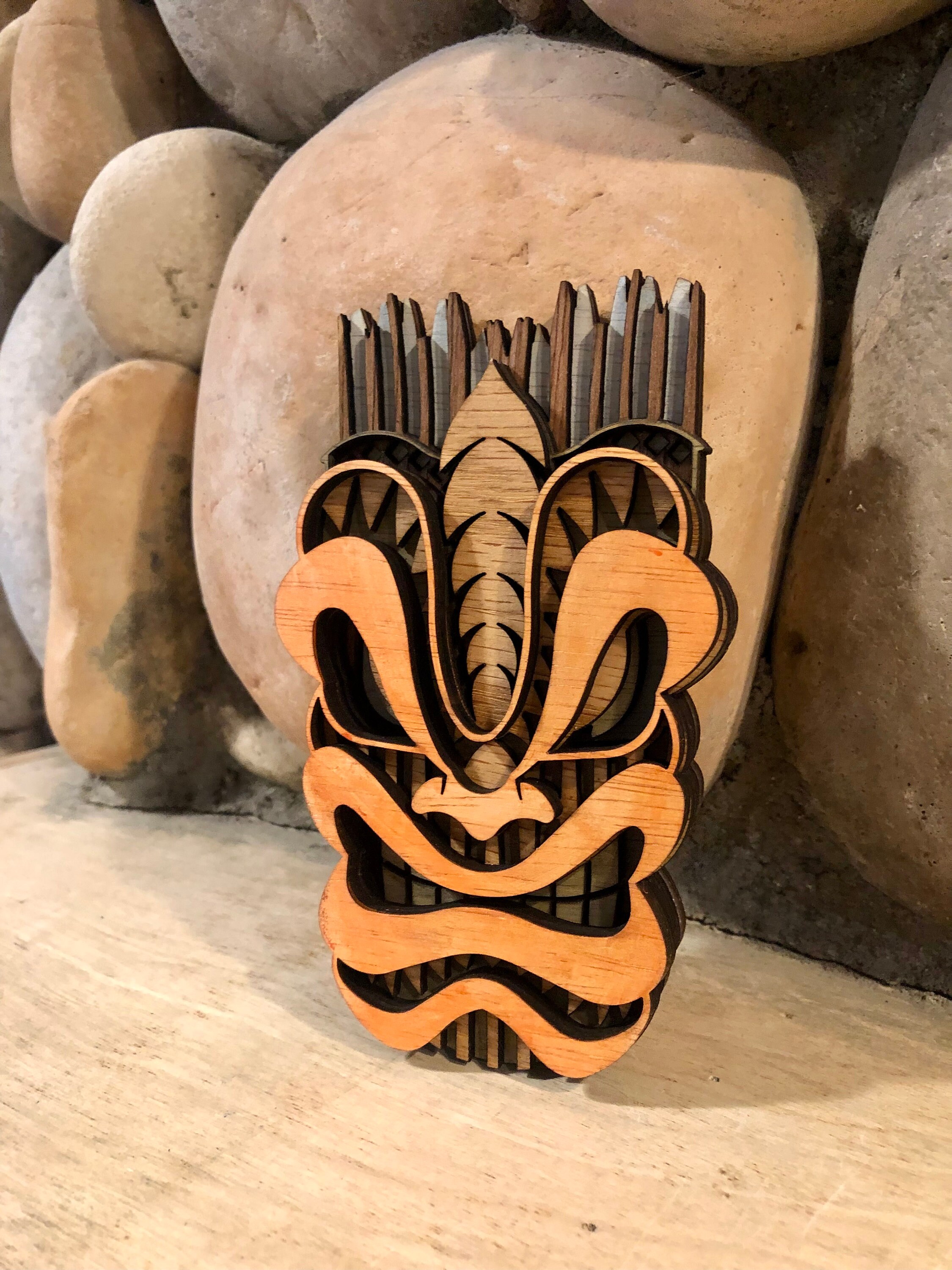 3D Tiki Head Magnets - Etsy