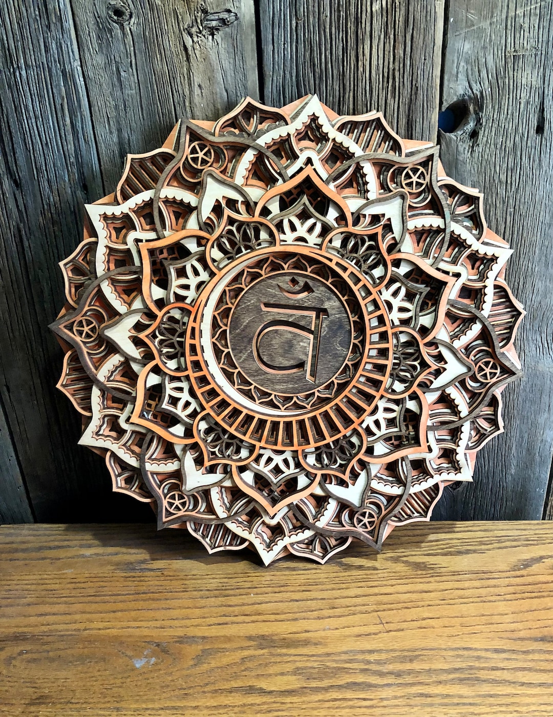 Layered Chakra Mandala Svadhistina Wall Art - Etsy