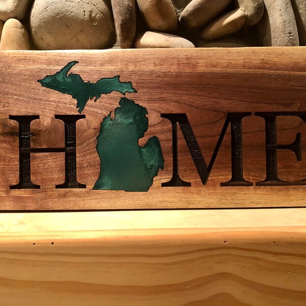 Michigan Home Sign - Etsy