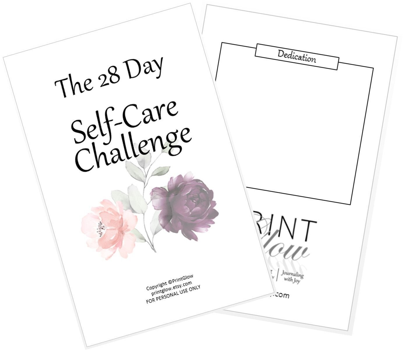 Floral Self-care Challenge: Printable | Digital Planner | Self-care ...