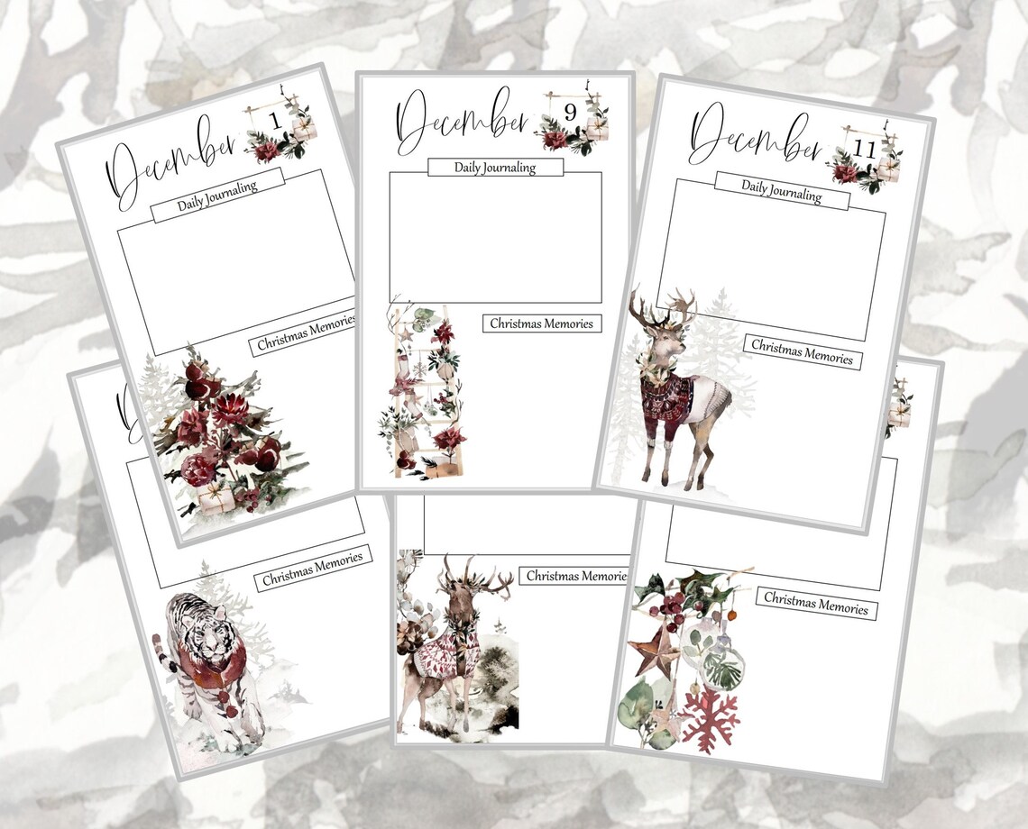 Holiday Journal : Printable Digital Journal Christmas Memories ...
