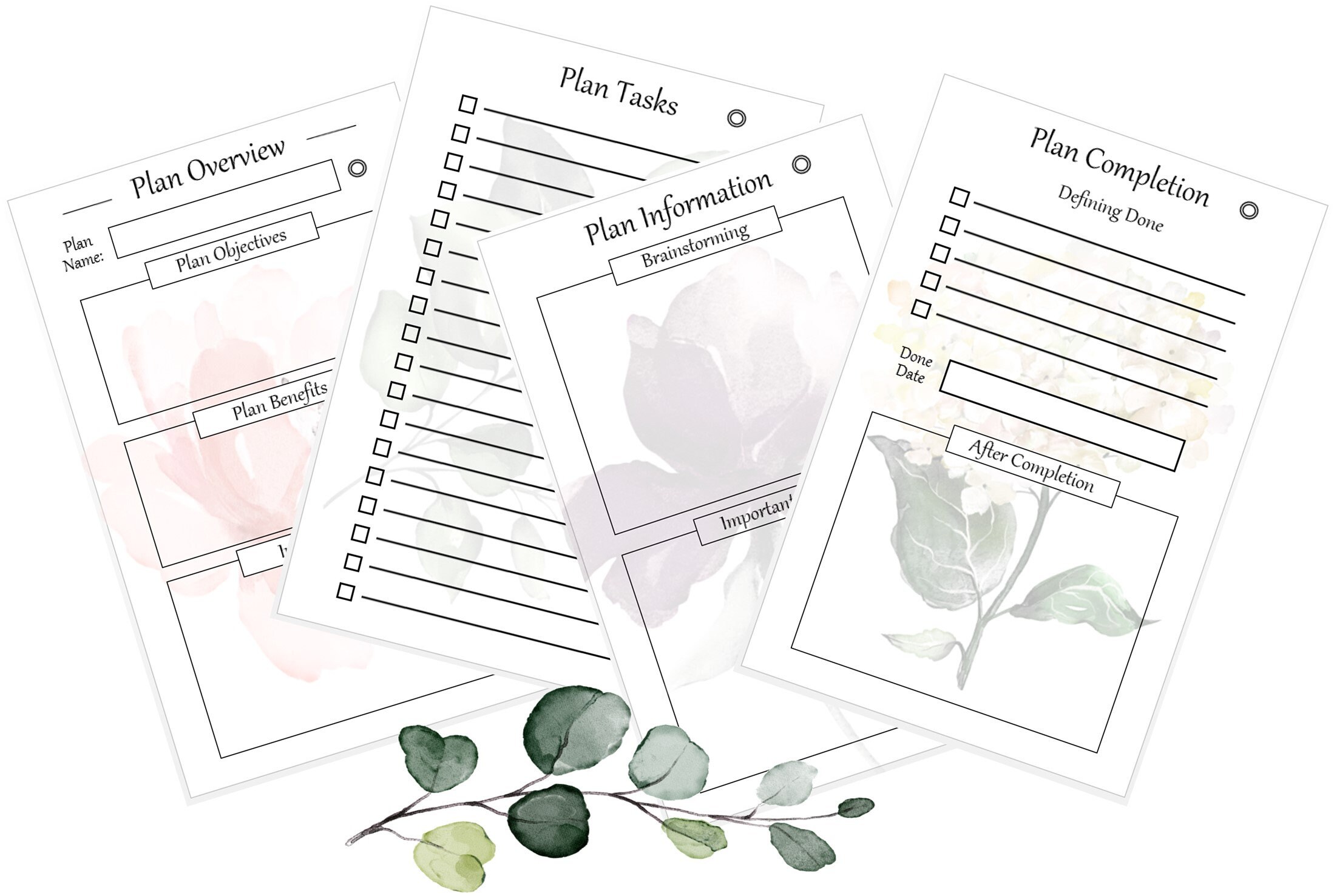 Floral Projects | Plans | People Planner: Printable | Digital Planner ...