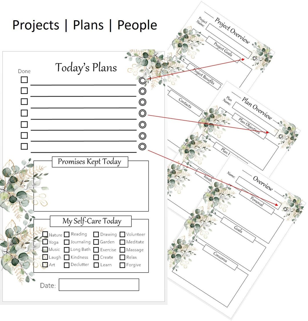 Foliage Projects | Plans | People Planner: Printable | Digital Planner ...