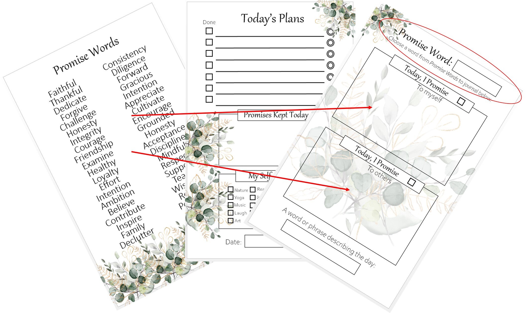 Foliage Plans & Promises Planner: Printable Digital Planner - Etsy