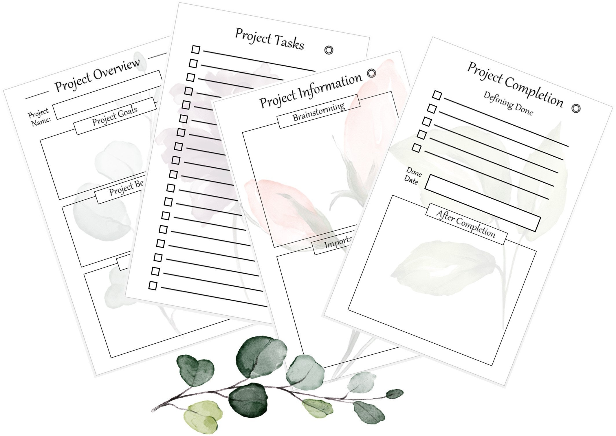 Floral Projects | Plans | People Planner: Printable | Digital Planner ...