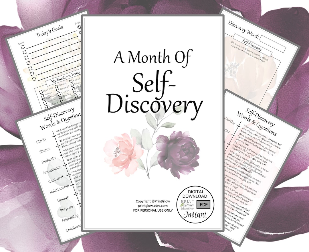 Floral Self-discovery Planner: Printable | Digital Planner | Simple ...