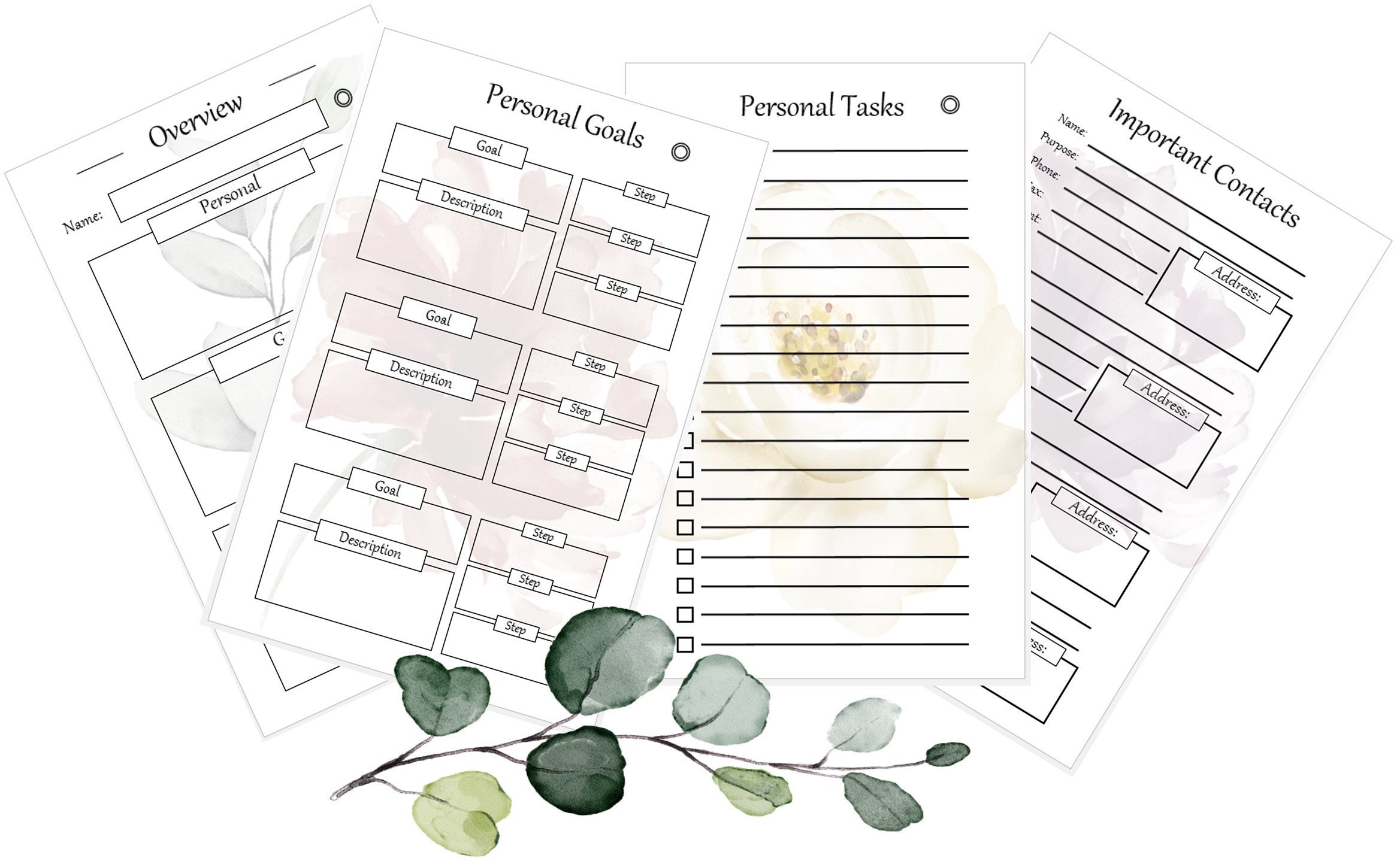 Floral Projects | Plans | People Planner: Printable | Digital Planner ...