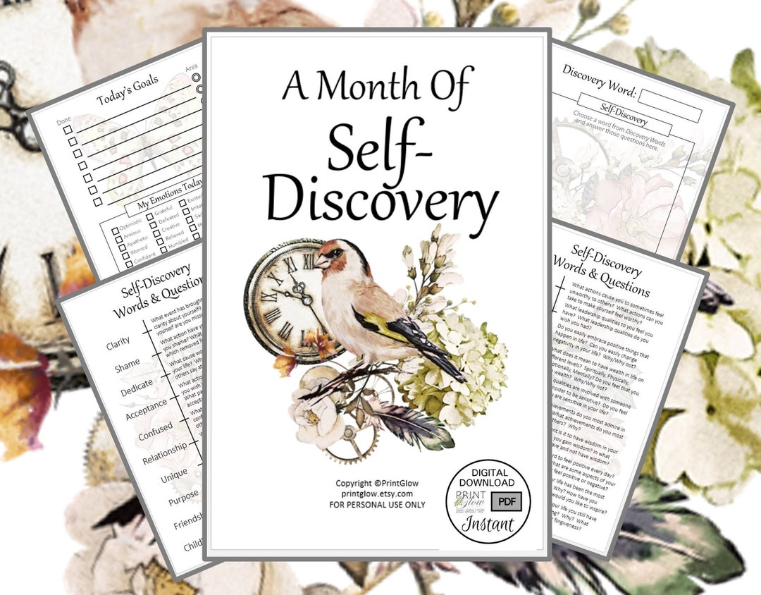 Vintage Self-discovery Planner: Printable | Digital Planner | Simple ...