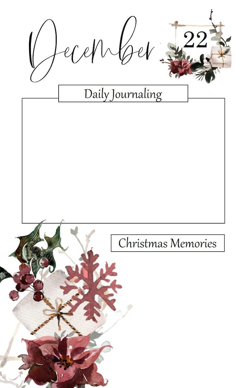 Holiday Journal : Printable | Digital Journal | Christmas Memories ...
