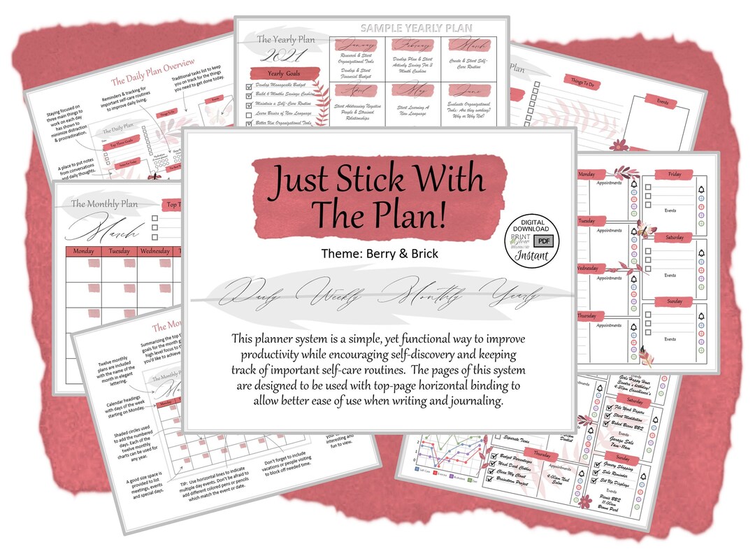 Watercolor Planner Journal: Printable | Digital | Simple Planner ...