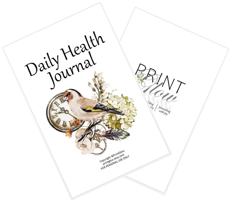 Vintage Daily Health Journal: Printable Digital Health - Etsy