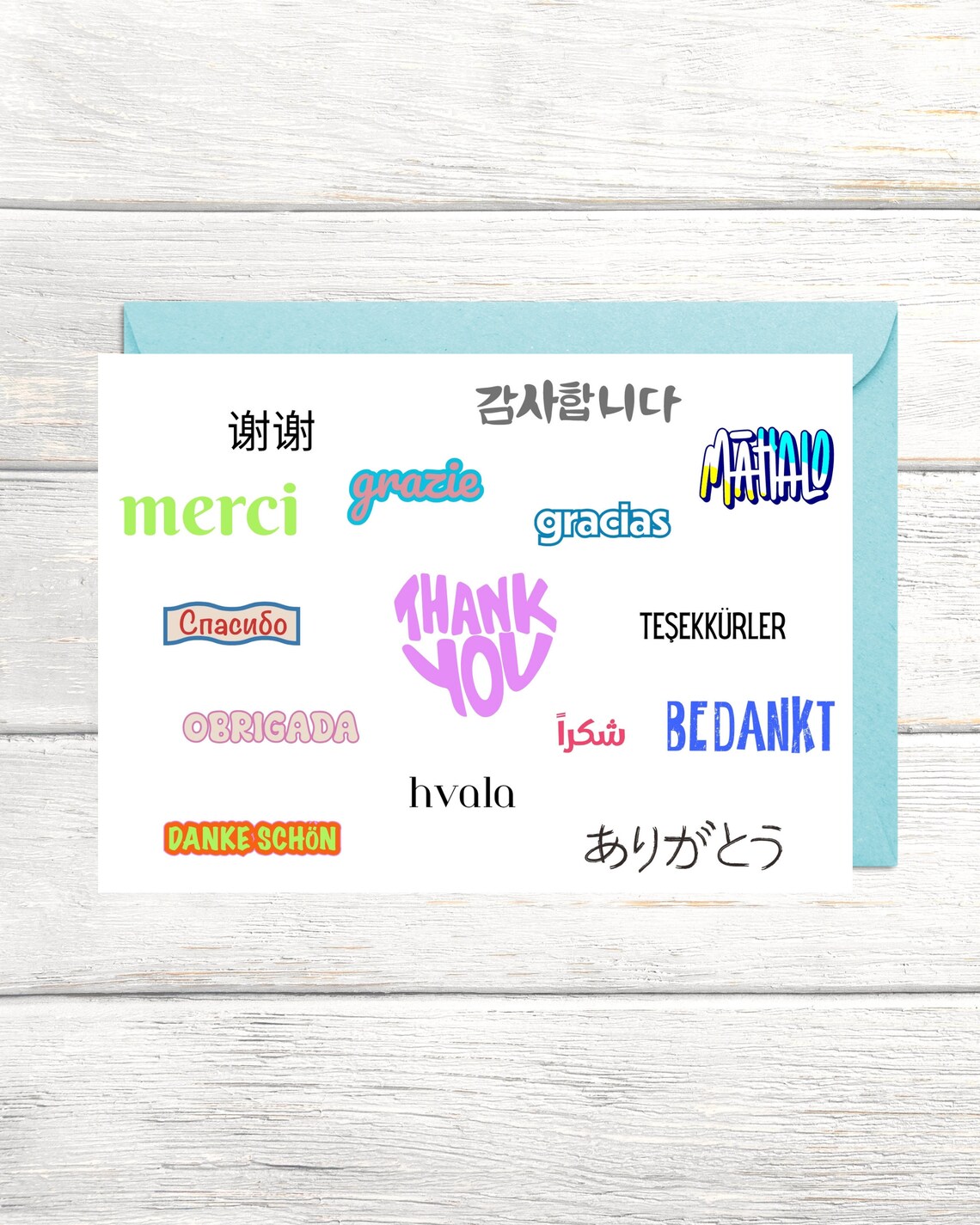 Printable Thank You Card, Digital Thank You Card, Digital Download ...