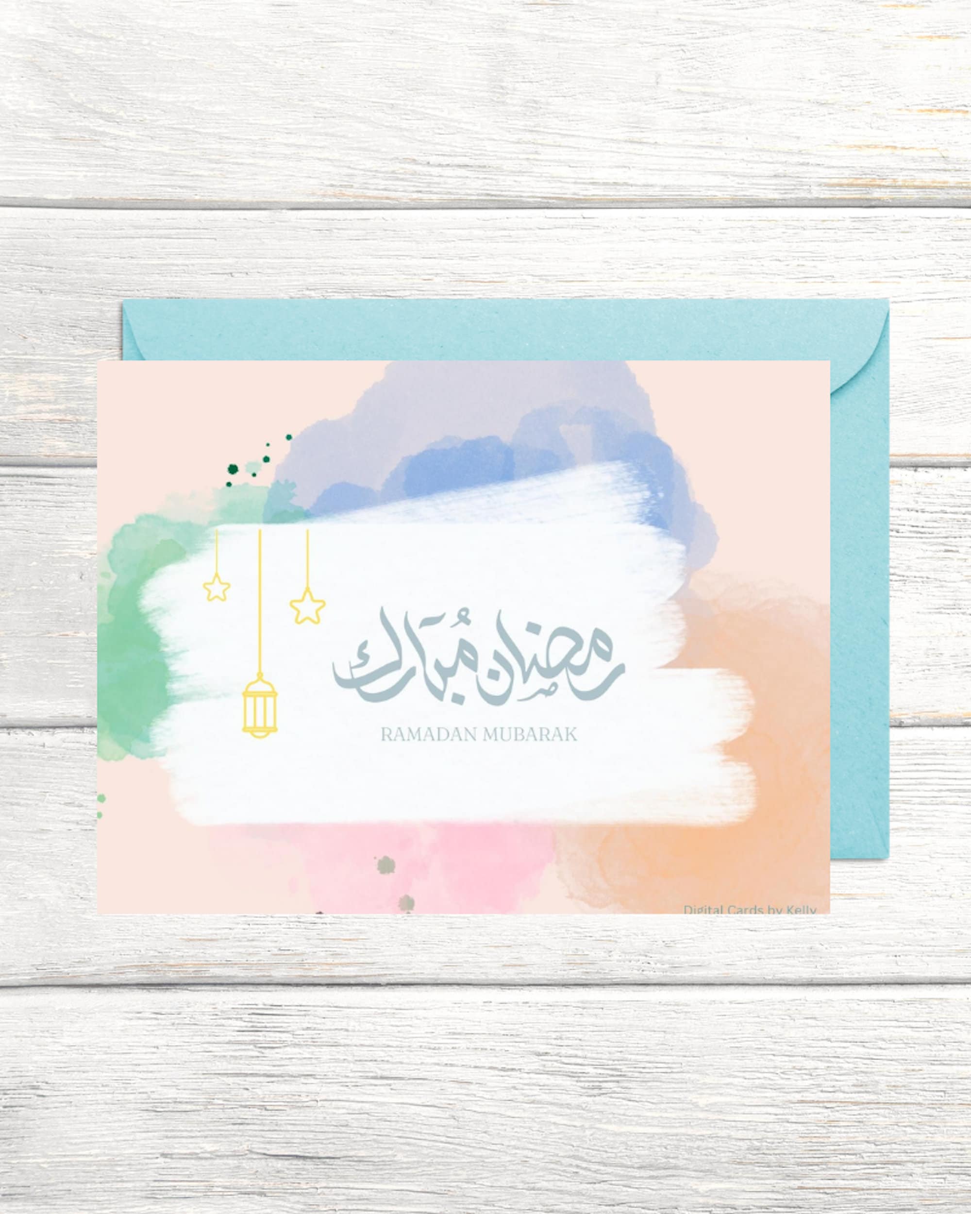 Ramadan Mubarak Card | PRINTABLE DIGITAL | for Family Friends Teacher ...